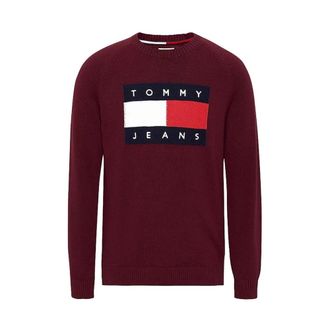 Tommy Jeans Rundhals-Strickware - - Knitwear - Herren - Rot - L