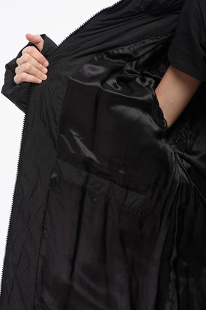 Maison Margiela MM6 Maxi Stepp-Daunenmantel mit abnehmbarer Kapuze Maison Margiela