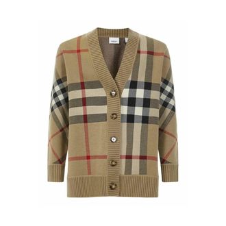 Burberry Femme, Pulls, Beige, Taille: 38 FR Cardigan