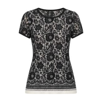 Dolce & Gabbana Strick-T-Shirt - - Tops - Damen - Schwarzk - L