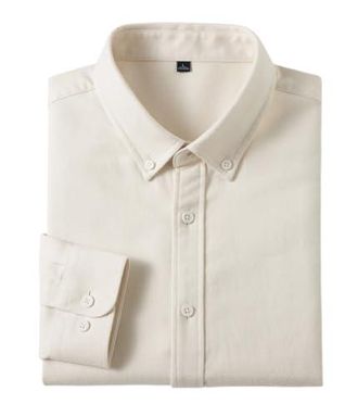 Generic Chemise habill&eacute;e de couleur unie for hommes, chemise d&eacute;contract&eacute;e &agrave; manches longues, r&eacute;sistante aux rides, coupe confortable classique(Beige,XXL)
