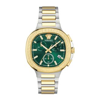 Versace Femme, Accessoires, Vert, Taille: ONE Size V-Chrono Square Chronograph