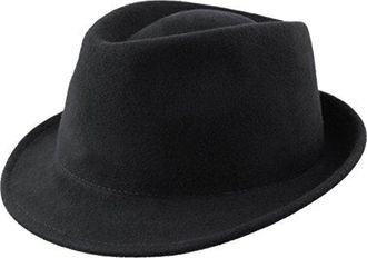 Classic Italy Chapeau Trilby Pliable, imperm&eacute;able, Feutre Homme ou Femme Nude Felt Trilby - Taille 61 cm - Noir