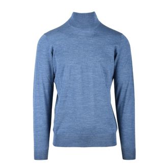 FILIPPO DE LAURENTIIS Homme, Pulls, Bleu, Taille: 2XL Pull col roul&eacute; en laine m&eacute;rinos