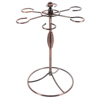 BESPORTBLE jojofuny Tisch Weinglashalter aus Eisen Dekoratives H&auml;ngeregal mit Gedrehtem Draht Platzsparend f&uuml;r Weingl&auml;ser und Rotweinbecher Langlebiges K&uuml;chenreg