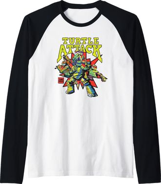 Teenage Mutant Ninja Turtles TMNT Comics Turtle Attack Character Burst Colorful Drawing Raglan