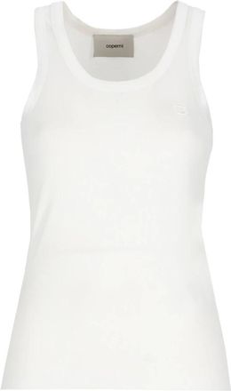 Coperni Femme, Tops, Blanc, Taille: 42 FR D&eacute;bardeur avec logo brod&eacute;