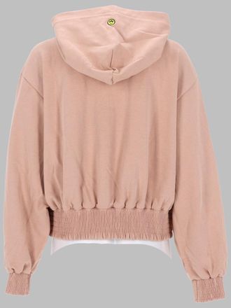Barrow Hooded Zip Cotton Sweatshirt - Pink