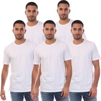 HUGO BOSS T-Shirt f&uuml;r Herren (5er-Pack) (Wei&szlig;)