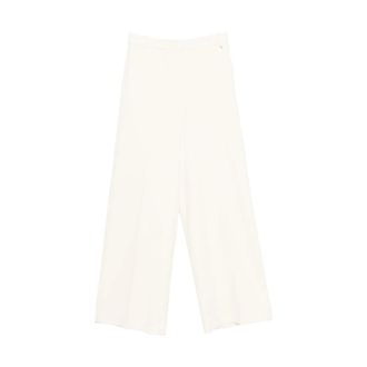 Liu Jo Femme, Pantalons, Beige, Taille: 34 FR Pantalon Palazzo &agrave; Double Ceinture