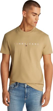 Tommy Jeans Herren TJM Reg Linear Logo Tee EXT Dm0dm20744 S/S T-Shirt, Beige (Relic Tan), XXL EU