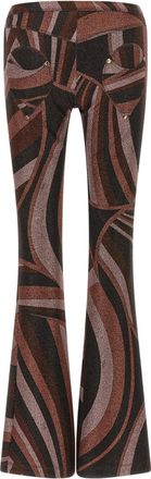 Emilio Pucci Iride-Print Lurex Jersey Trousers