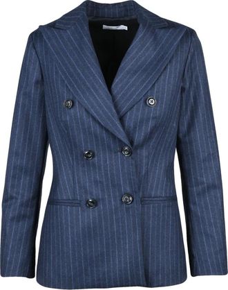 Barba Femme, Vestes, Bleu, Taille: 34 FR Giacca doppiopetto