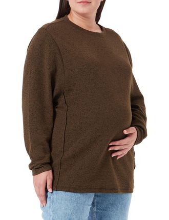 Noppies Maternity Damen Sweater Onarga Nursing Long Sleeve Pullover, Dark olive-P981, S