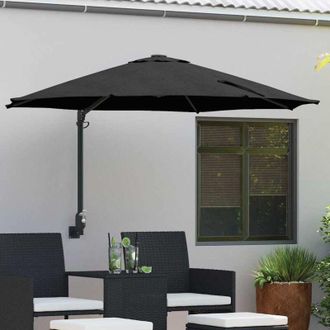 vidaXL Vidaxl - Parasol de jardin Noir, Noir 248 x 248 x 148 cm
