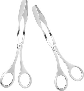 Cabilock 4st&uuml;cke Salatzange Aus Edelstahl Servierzange F&uuml;r Buffet Lebensmittelzange Kleine Zum Servieren Cateringzange Edelstahl Kochzange Zum Greifen Von Spei