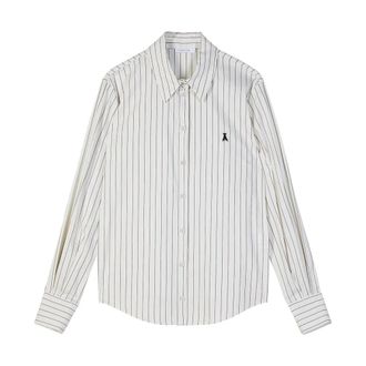 Patrizia Pepe Slim-Fit Popeline-Streifenhemd - - Blouses & Shirts - Damen - Wei&szlig; - S
