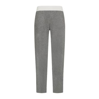 Deha Elastische Taille Viskosemischung Hose - - Trousers - Damen - Grau - L