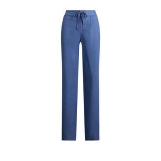 Ralph Lauren Femme, Pantalons, Bleu, Taille: 38 FR Pantalon &agrave; jambes larges Jovonie