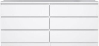 ebuy24 Naia Kommode 6 Schubladen weiß hochglanz