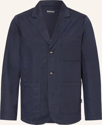 Barbour Anzugsakko Heringbone Regular Fit blau
