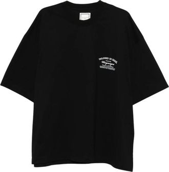 Wooyoungmi Wooyoungmi, Homme, Tops, Noir, Taille: S Lettering Graphic T-shirt