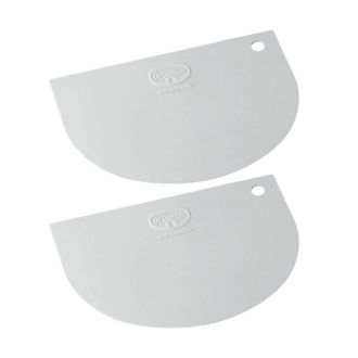 Dr. Oetker 1635 Teigschaber Classic, aus flexiblem Kunststoff, wei&szlig; (2 St&uuml;ck)