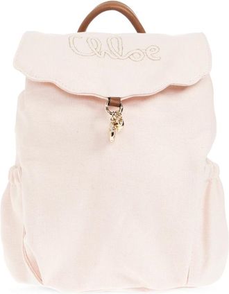 Chlo&eacute; Femme, Sacs, Rose, Taille: ONE Size Sac &agrave; dos avec logo brod&eacute;