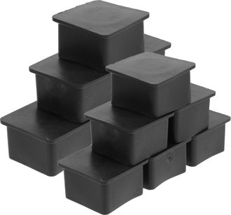 DOITOOL 20 Stück Quadratische Stuhlbeinkappen aus Weichem PVC Gummi rutschfeste Bodenschoner für Stühle und Tische Kratzfeste Möbel Schutzkappen für Parkett L