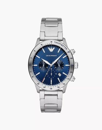 Emporio Armani Herrenuhr aus Edelstahl in Silberoptik