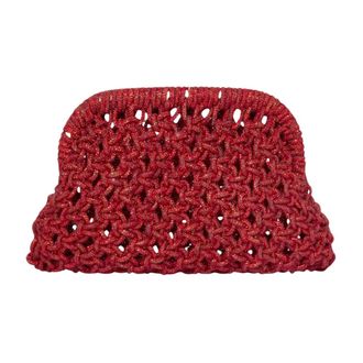 Twentyfourhaitch Pochette intrecciata Pietre - Femme - Sacs - Rouge - Taille: ONE Size