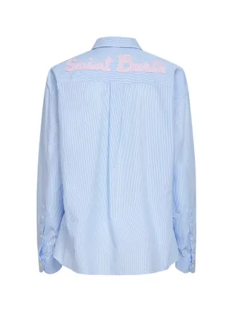 MC2 Saint Barth Womens Cotton Shirt Brigitte Light Blue
