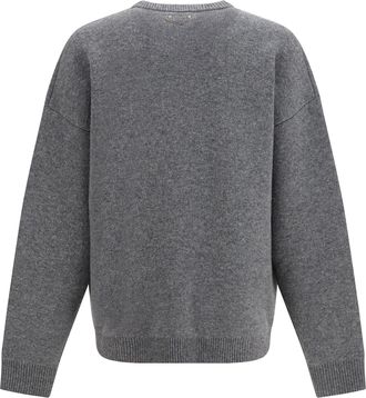 Balenciaga Merino Wool Crewneck Sweater - Gray