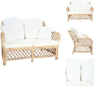 vidaXL Vidaxl - 2-Sitzer-Sofa Rattan - Ratansofa - Gartenmöbel - Sitzgruppe - Outdoor Möbel - Balkonmöbel