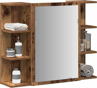 vidaXL Vidaxl - Armoire &agrave; miroir de salle de bain vieux bois bois ding&eacute;nierie