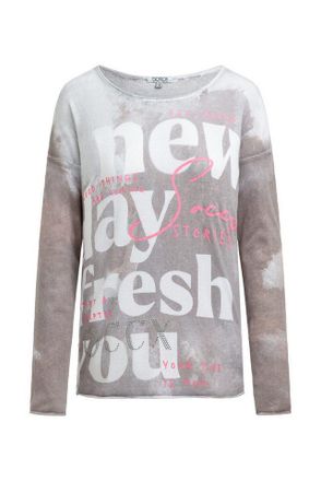 soccx Rundhalspullover aus Feinstrick mit Rollsaum