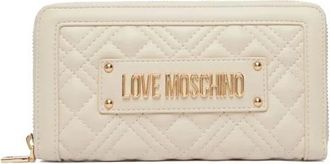 Love Moschino Femme, Accessoires, Beige, Taille: ONE Size Quilted Zip Wallet
