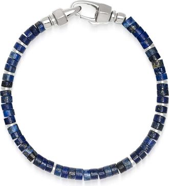Nialaya Homme, Accessoires, Gris, Taille: XL Blue Lapis Heishi Bracelet