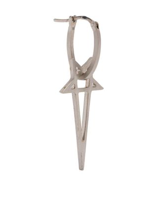 Rick Owens boucle doreille Pentagram - Argent