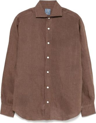 Barba Homme, Chemises, Brun, Taille: 3XL Chemise Casual Marron