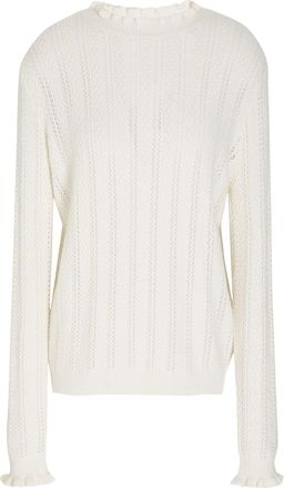 8 by YOOX COTTON BLEND POINTELLE JUMPER