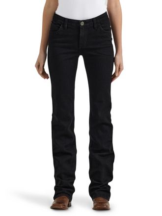 Wrangler Damen Womens Willow Mid Rise Performance Waist Boot Cut Ultimate Riding Jeans, Molly, 26-34