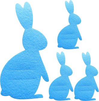 Generic 4 st&uuml;cke Easter Rabbits Bestecktaschen Tuch Utensilien Beutel Rabbits Bestecktaschen F&uuml;r Easters Feier Tisch (B, One Size)