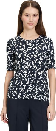Betty Barclay Damen Printshirt mit Rundhalsausschnitt 38, Dunkelblau/Wei&szlig;