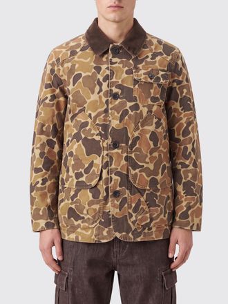 Sebago Leichte Jacke aus gewachster Baumwolle mit Camouflage-Muster und Samtkragen