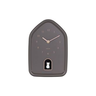 Karlsson Wanduhr Modern Kitty - Braun - 29.1x20x29.1cm - Rechteck - Kunststoff - Wanduhr Modern Wohnzimmer - Wanduhren