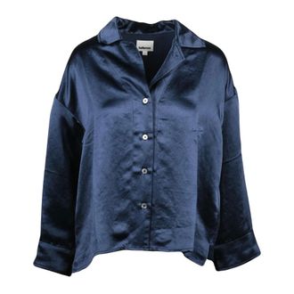 Bellerose Chemise en satin - Femme - Blouses et Chemises - Bleu - Taille: 36 FR