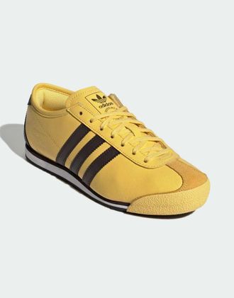 adidas Originals Italia - Sneaker im Stil der 70er in Gelb und Dunkelbraun