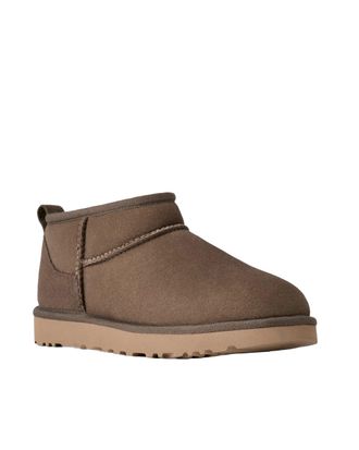 UGG Womens Ankle Boots Classic Ultra Mini Dried Oregano Upper: Leather