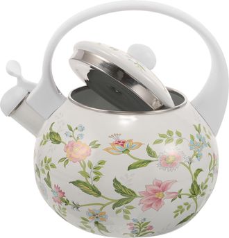 BESPORTBLE Emaille Wasserkessel Dickwandiger Fl&ouml;tenkessel f&uuml;r Herd Camping B&uuml;ro Hitzebest&auml;ndig Langlebig W&auml;rmeisolierend f&uuml;r Induktions Gasherd